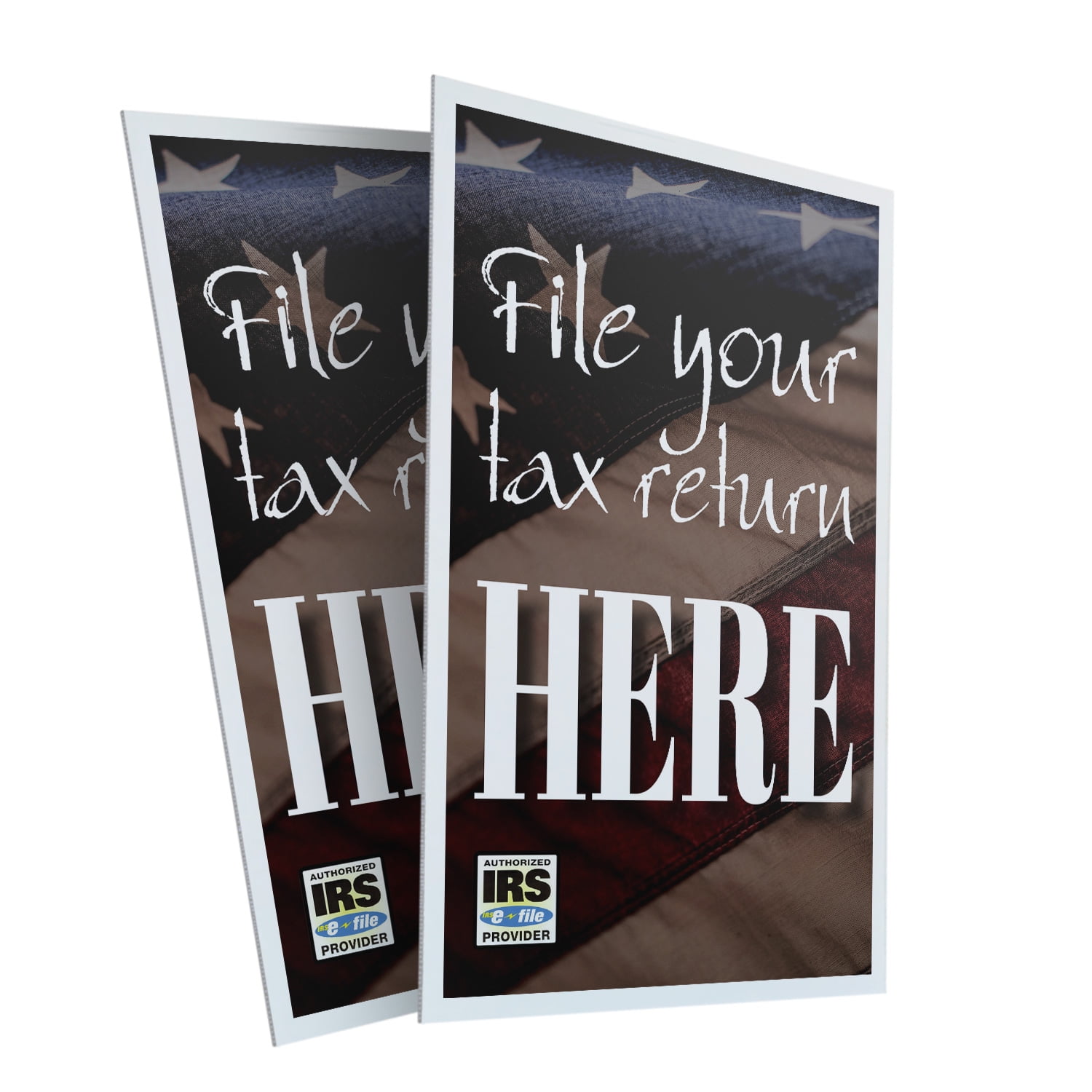 File Your Tax Return Here (2-Pack) 24 Inch x 36 Inch Plastic Signs ...