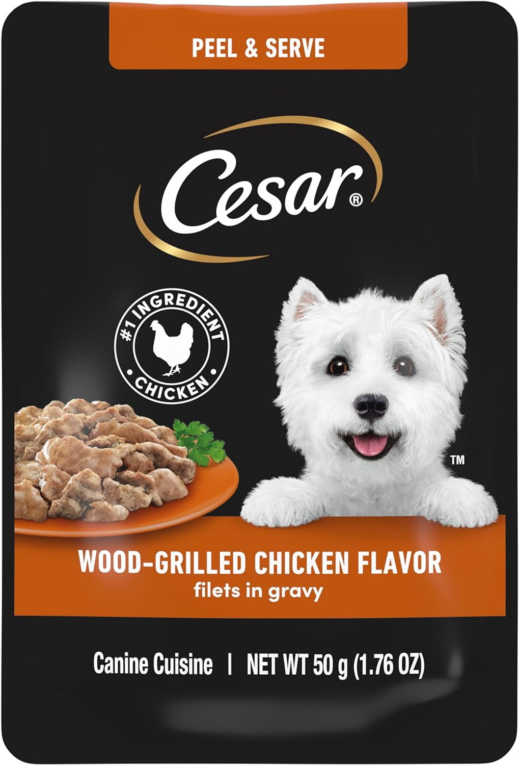 Filets In Gravy Wet Dog Food Wood-Grilled Chicken Flavor, 1.76 Oz. Mini ...