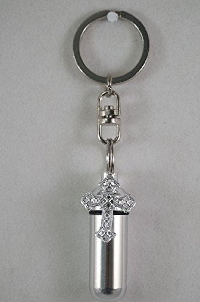 Filigree Cross Anointing Oil or Holy Water Holder on Stainless Steel ...