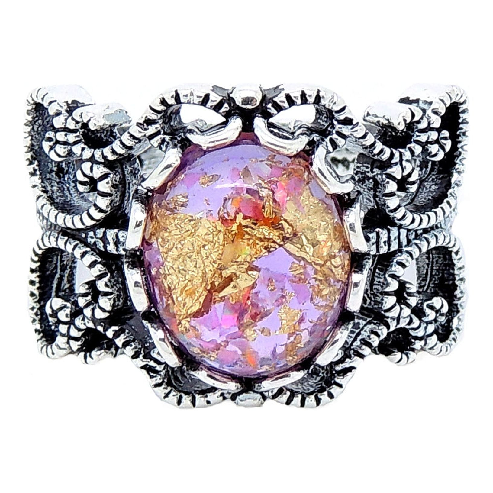 Filigree White Fire Opal Statement Ring Women Ginger Lyne Collection ...
