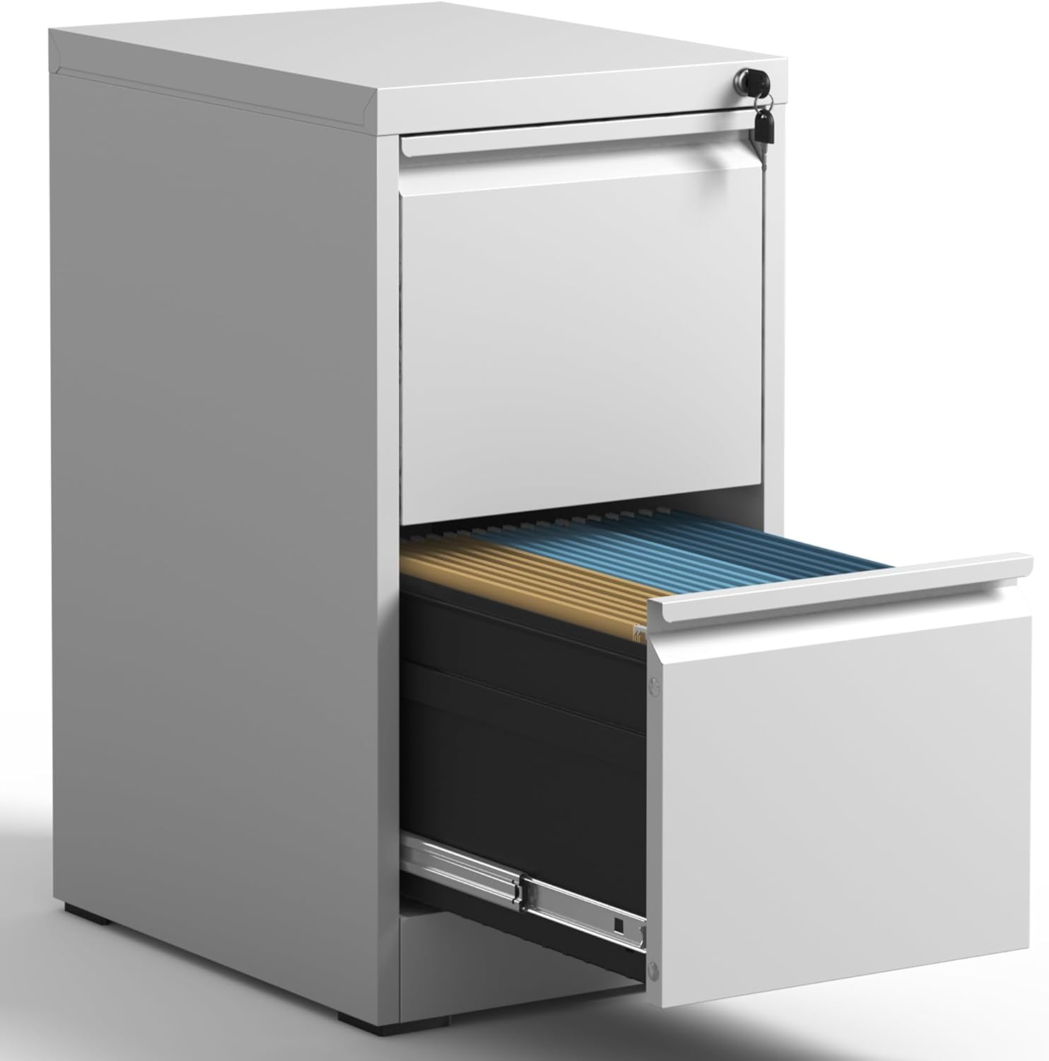 Filing Cabinet with Lock: Metal File Cabinet for Home Office, Steel ...