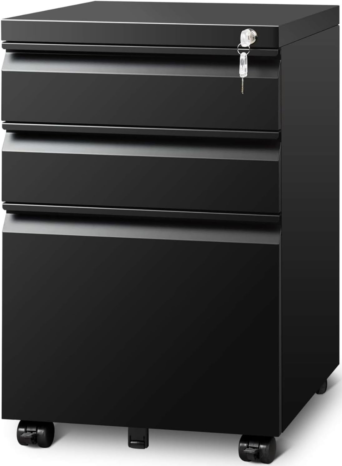Filing Cabinets for Office Mobile File Cabinet with Lock 3 Drawer ...