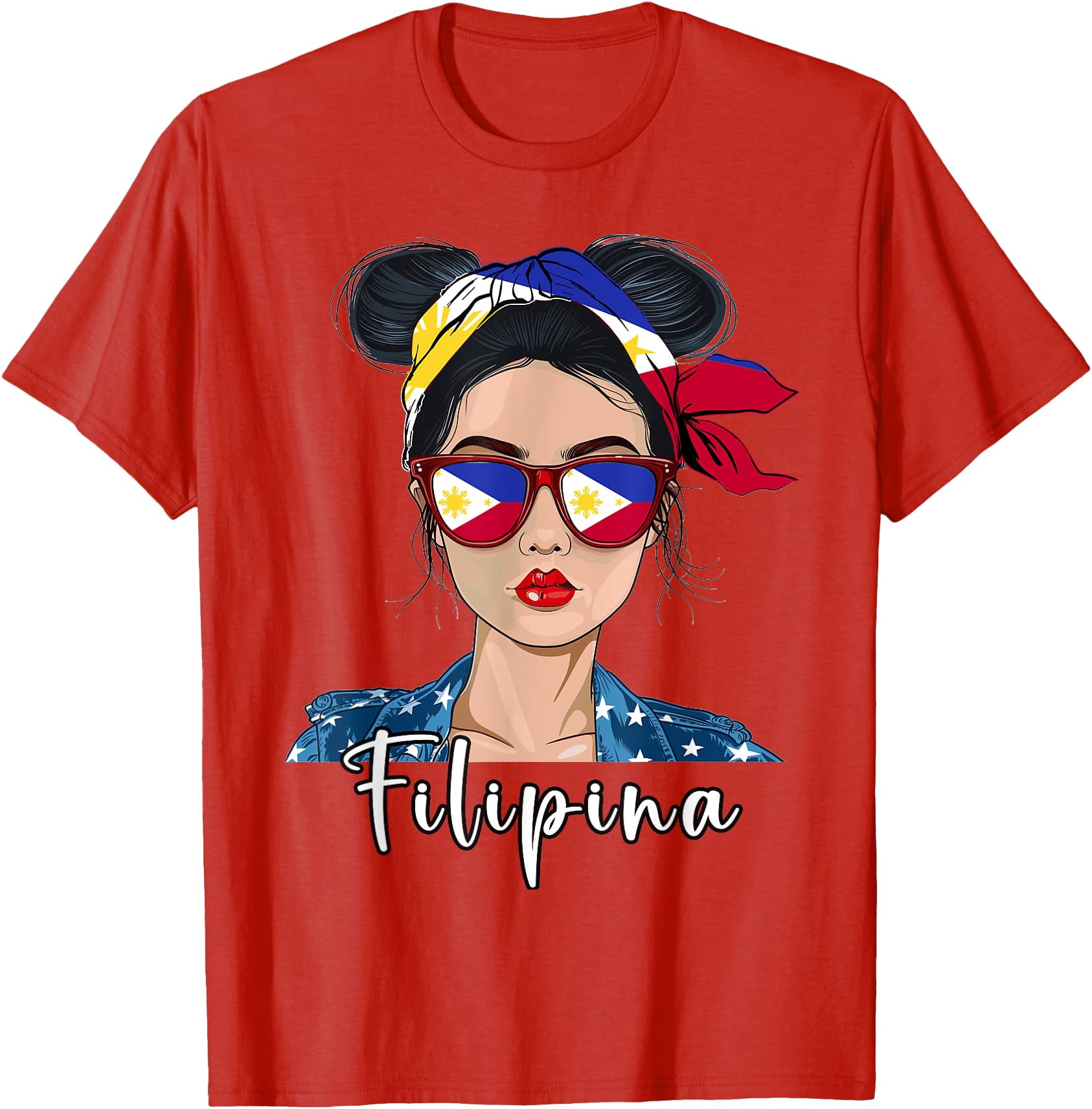 Filipina Flag Souvenirs Hat Philippines Softstyle Unisex T-Shirt,Red ...