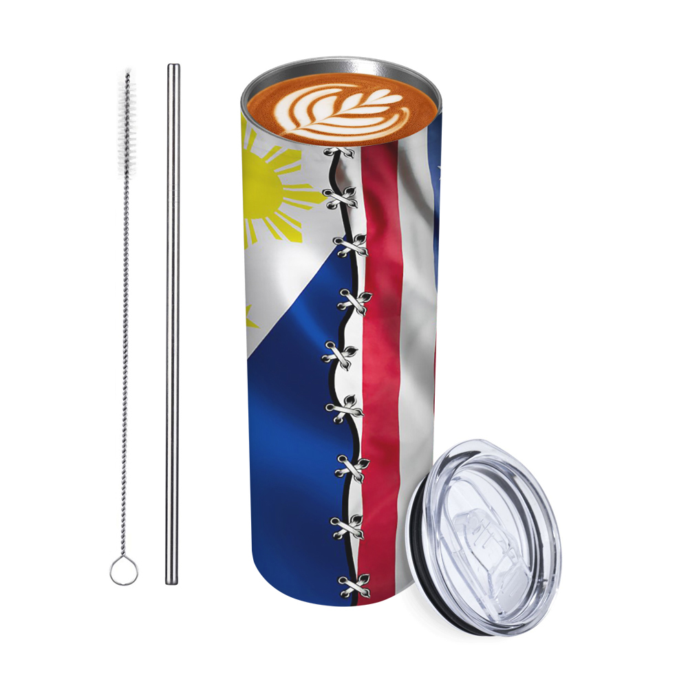 Filipino American 20oz Coffee Mug Cup,Stainless Steel Thermos Water ...
