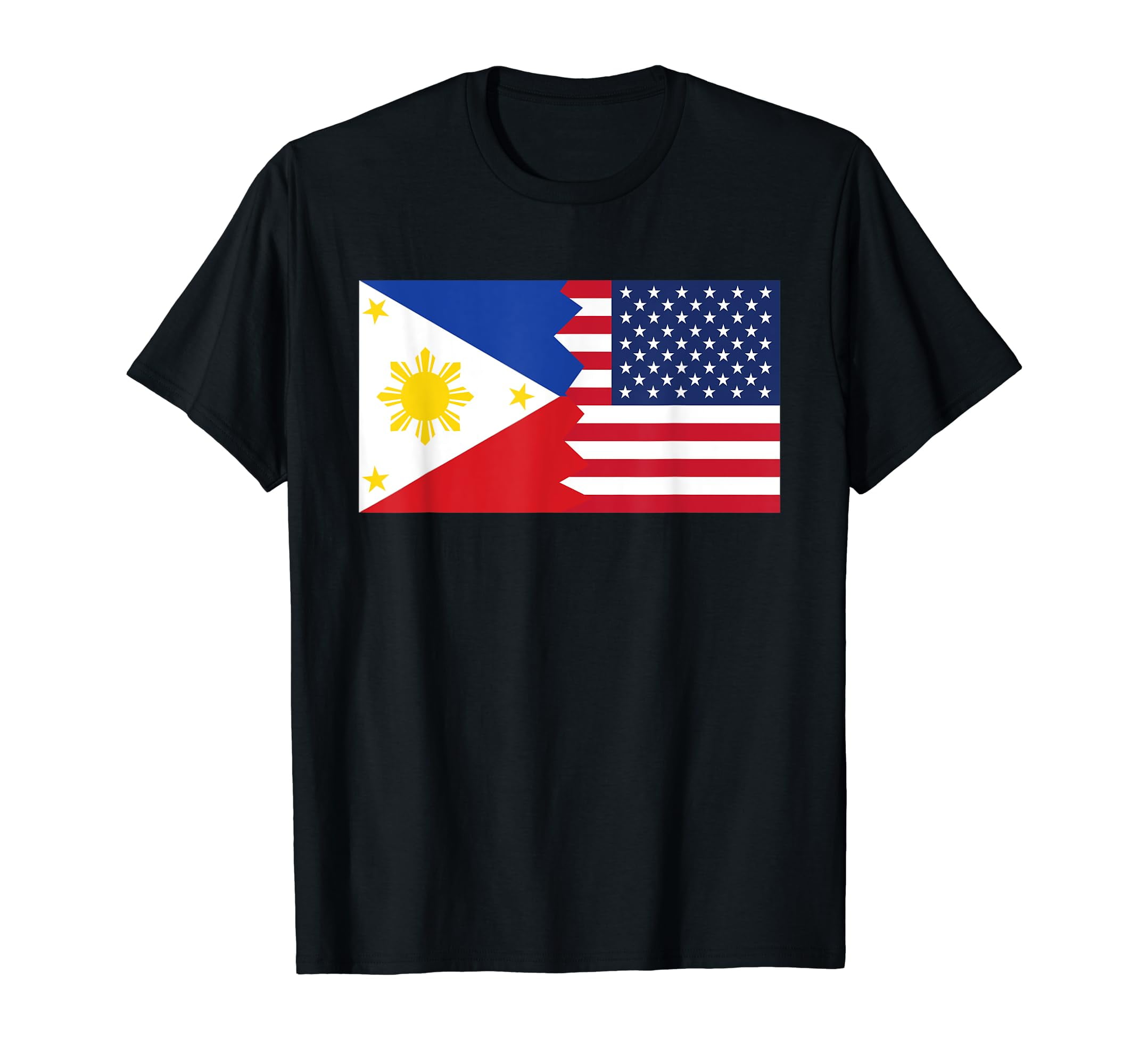 Filipino American Merchandise: Half Philippines America Flag T-Shirt ...