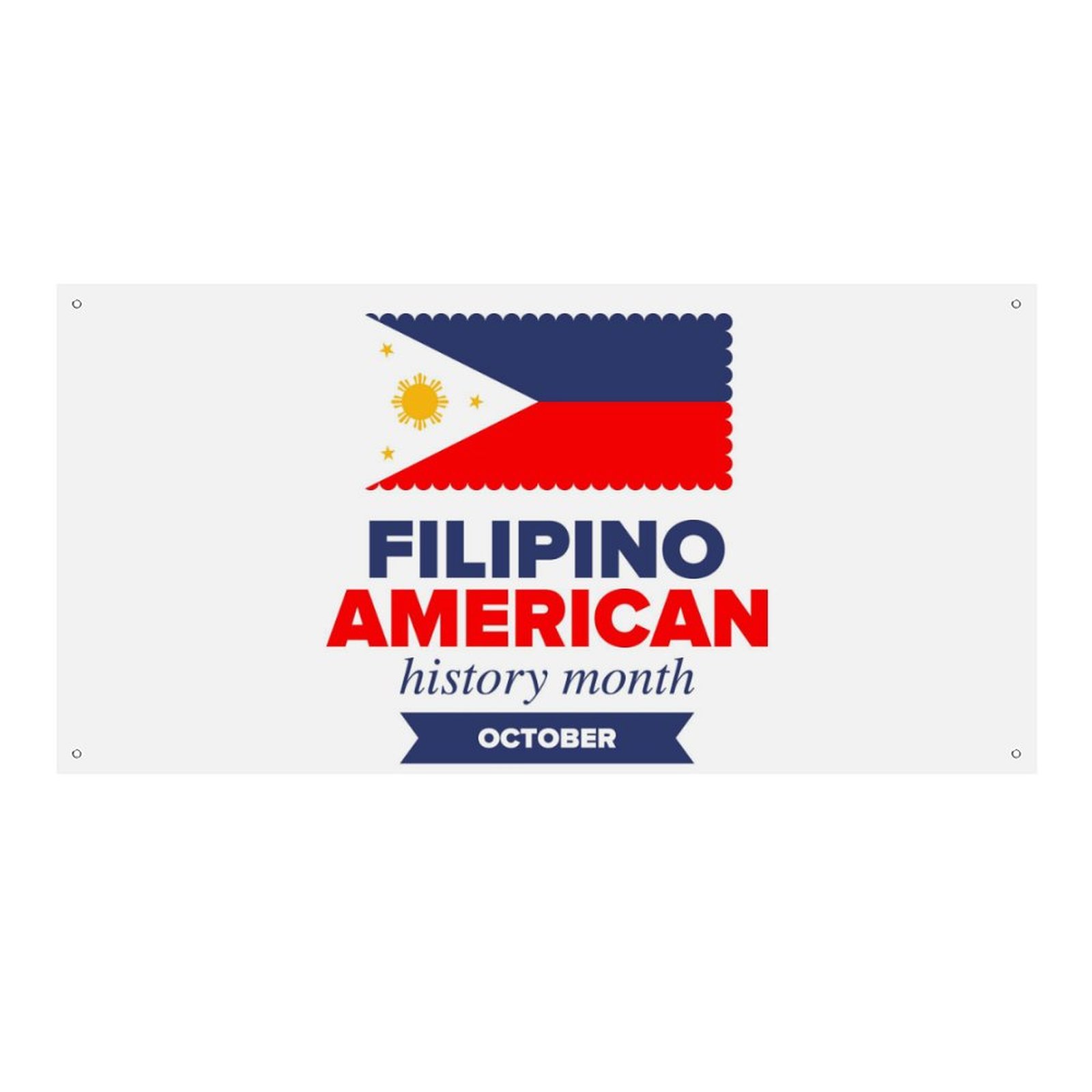 Filipino American Heritage Month Banners Flag Hanging Backdrop Sign ...