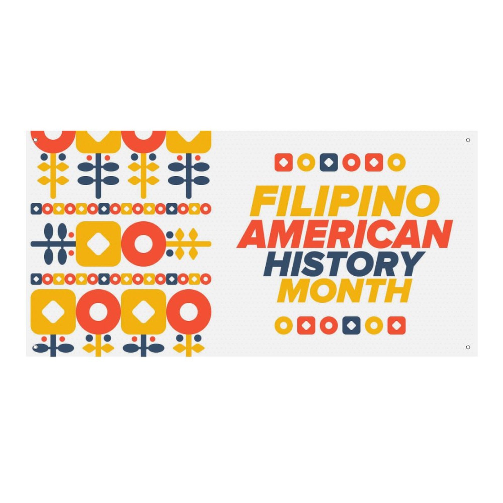 Filipino American Heritage Month Banners Flag Hanging Backdrop Sign ...