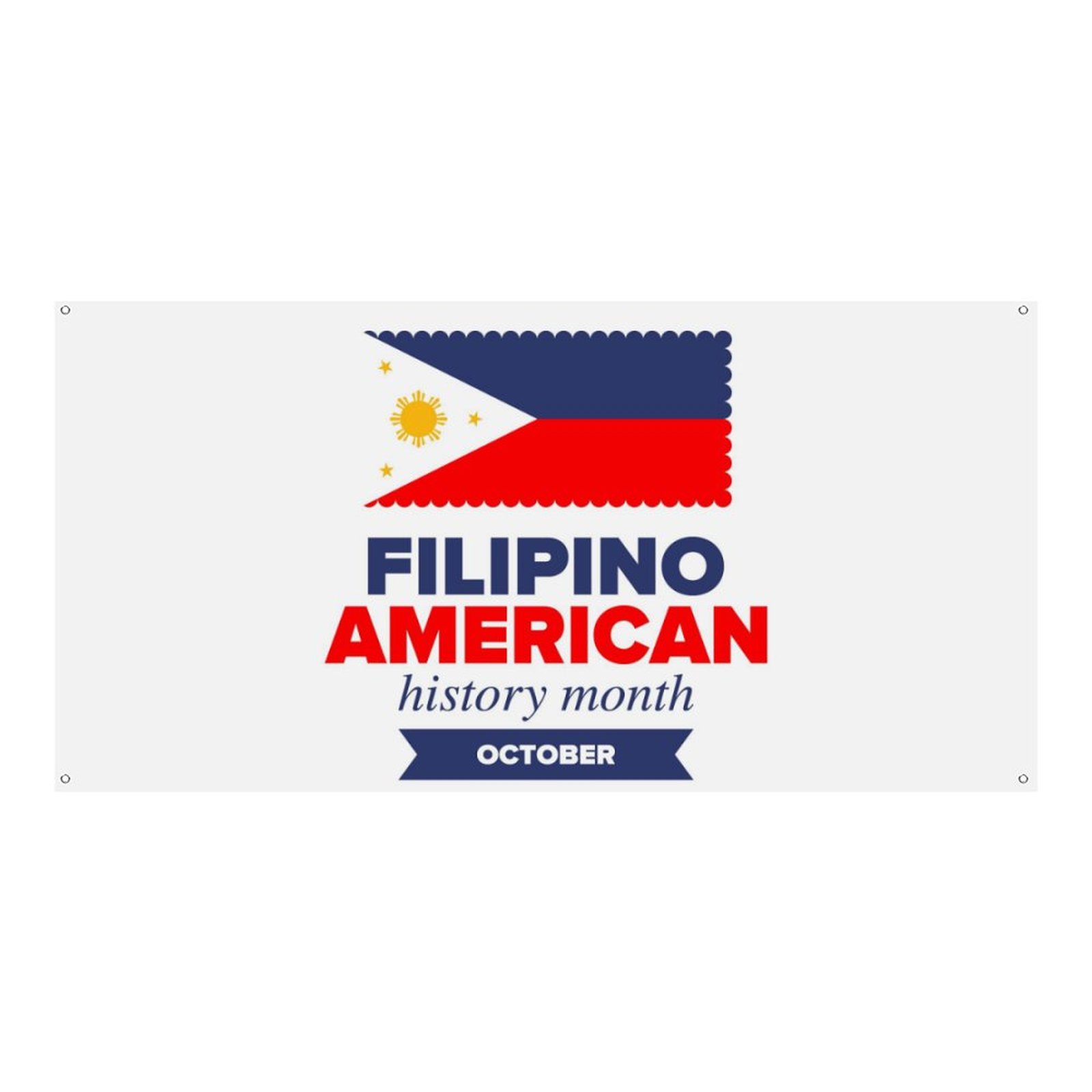 Filipino American Heritage Month Banners Flag Hanging Backdrop Sign ...