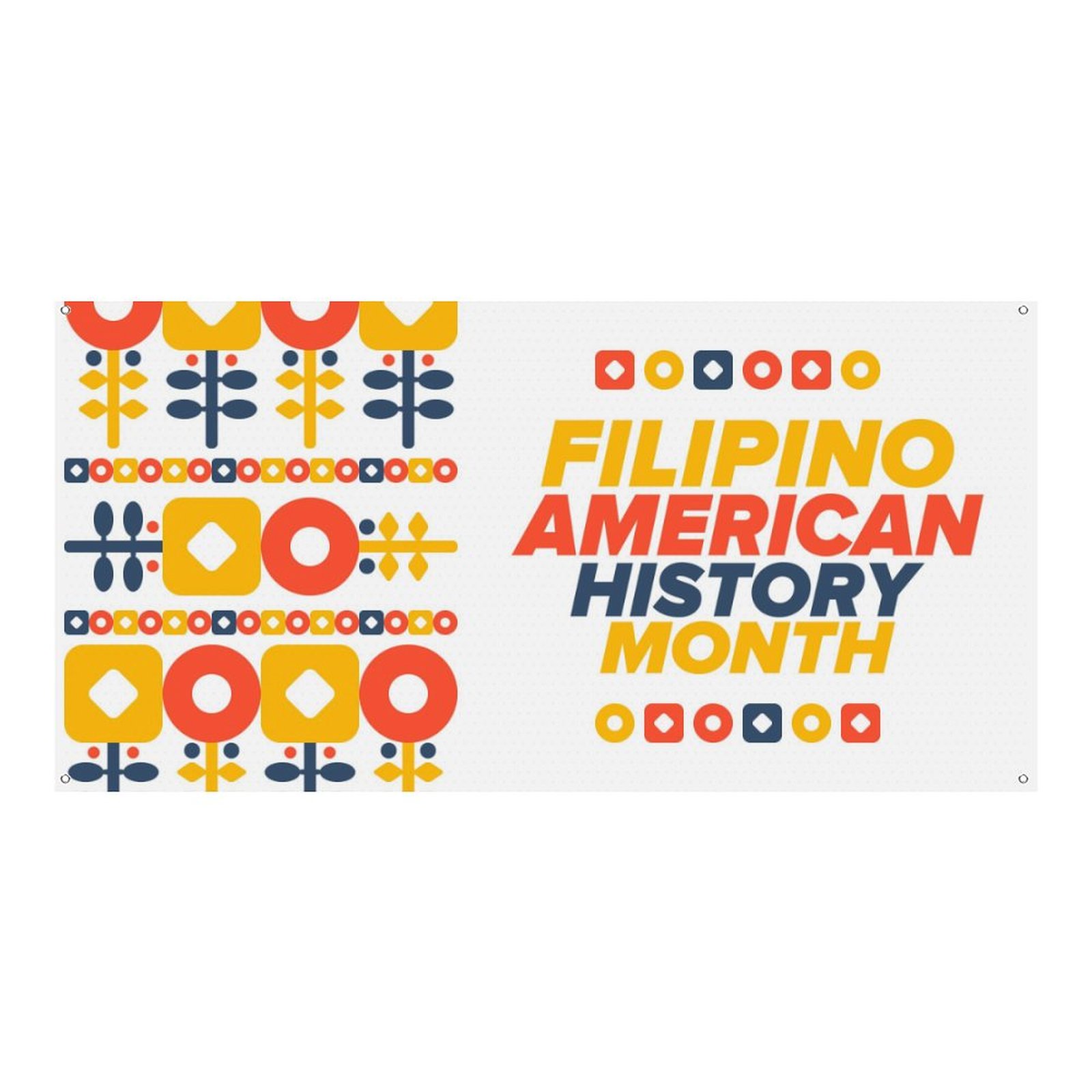 Filipino American Heritage Month Banners Flag Hanging Backdrop Sign ...