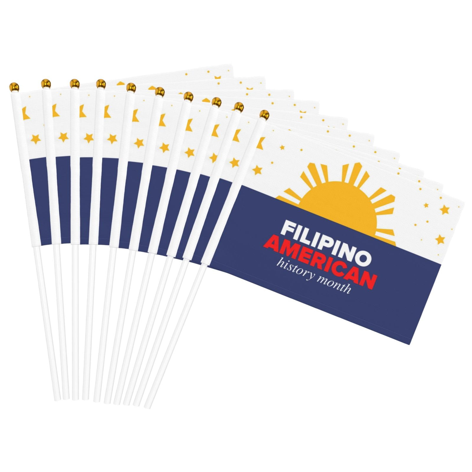 Filipino American Heritage Month Flag Small Mini Hand Held Flags Small ...