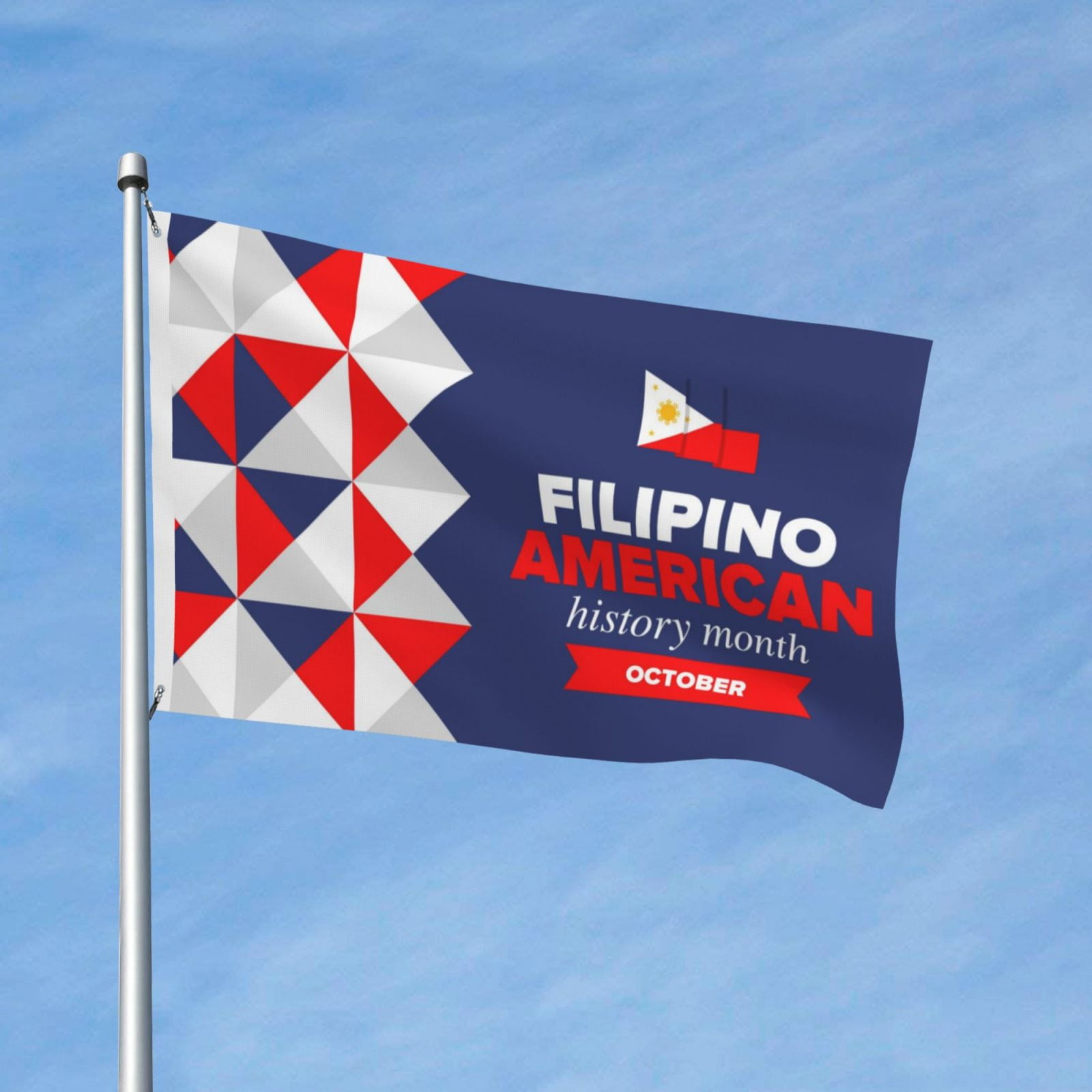 Filipino American Heritage Month Garden Flags 3x5 Ft Decoration Double ...