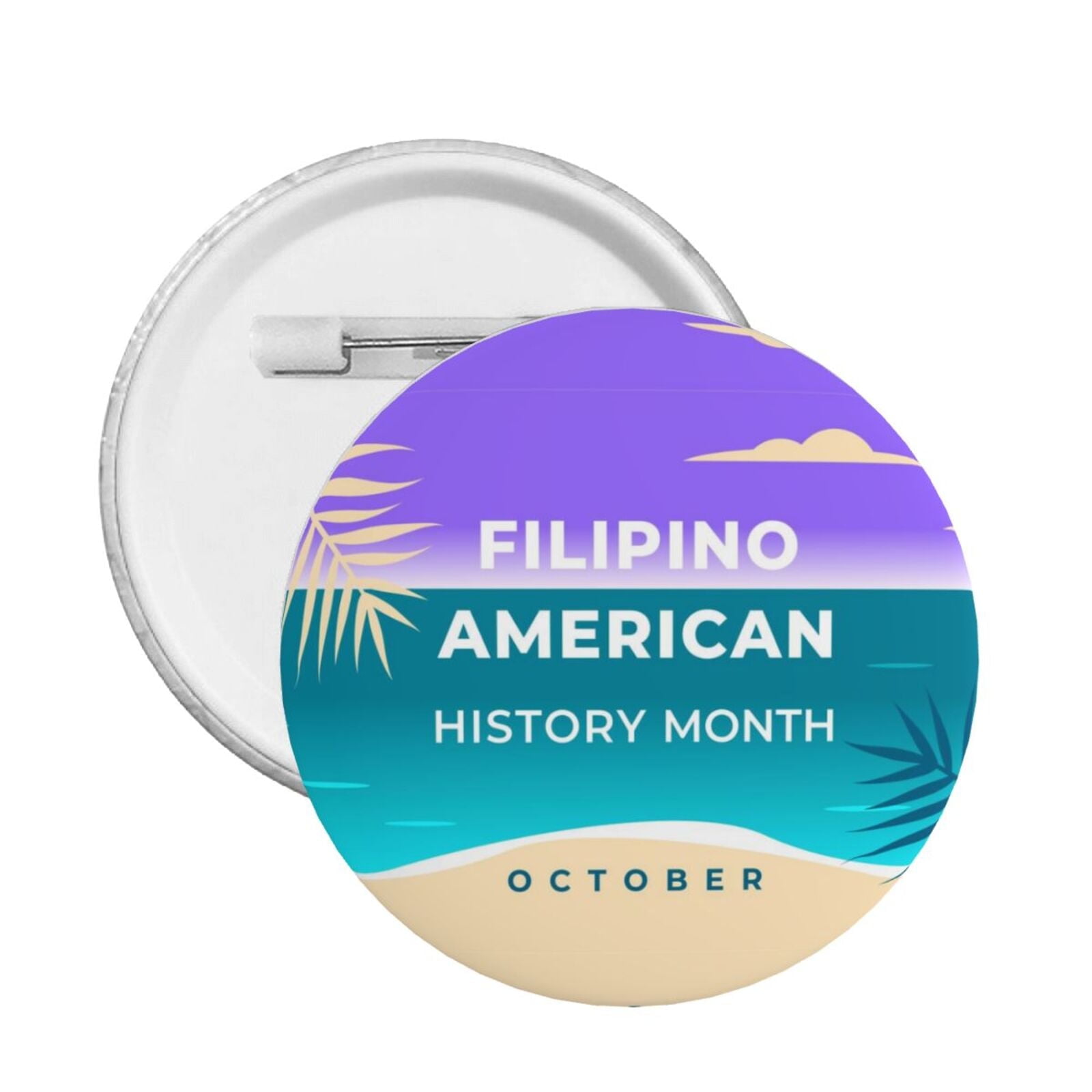 Filipino American Heritage Month Pin Button Badge, Personalised Button ...