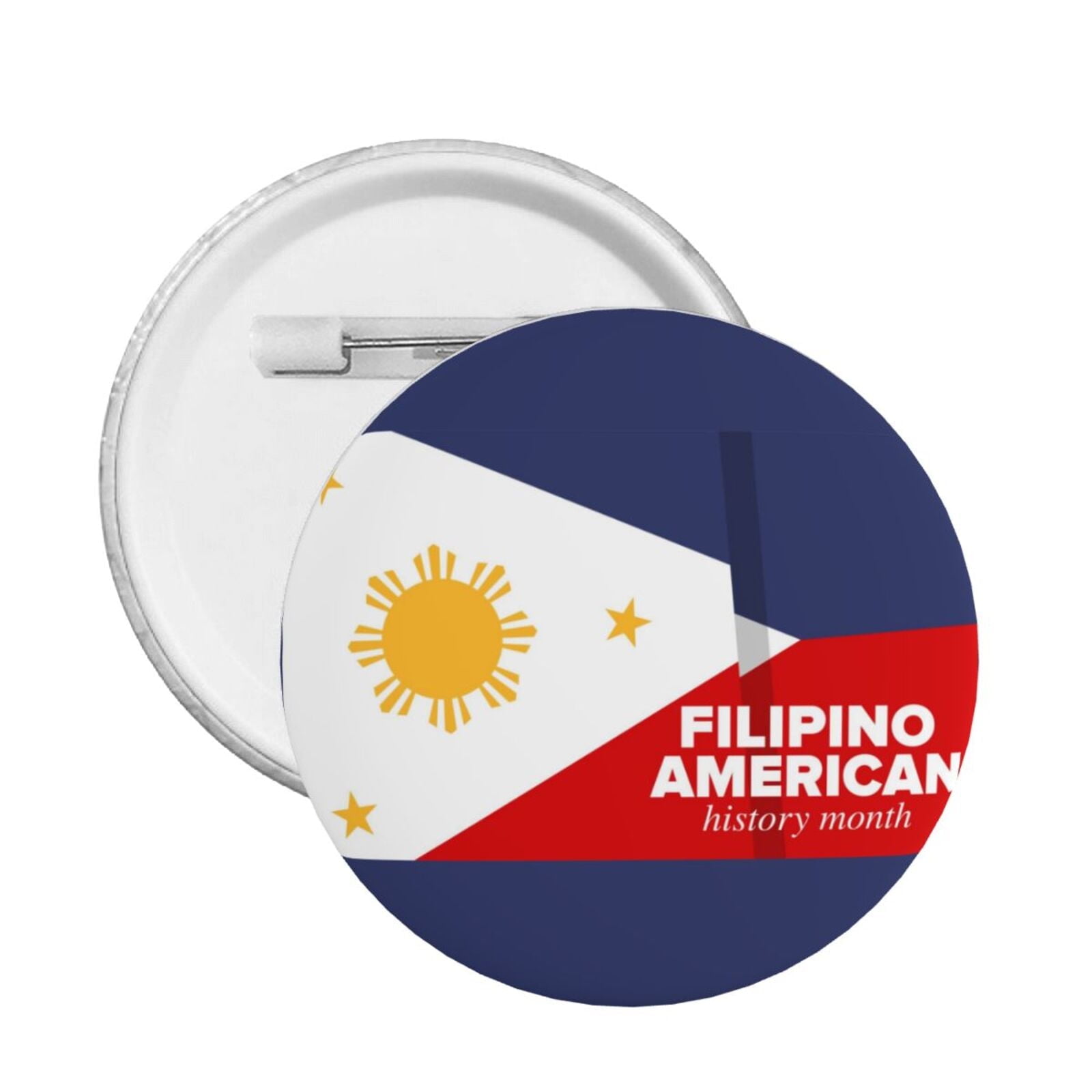 Filipino American Heritage Month Pin Button Badge, Personalised Button ...