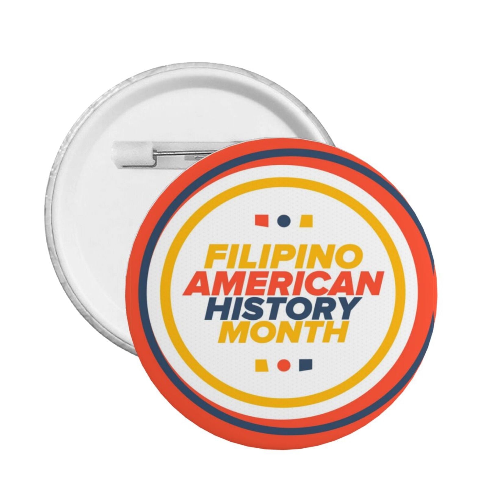 Filipino American Heritage Month Pin Button Badge, Personalised Button ...