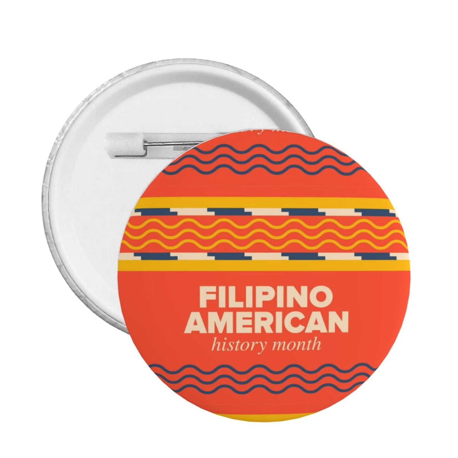 Filipino American Heritage Month Pin Button Badge, Personalised Button ...