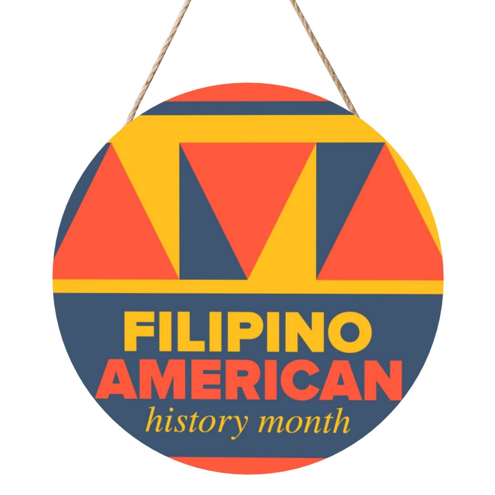 Filipino American Heritage Month Wooden Hanging Sign Ornament Welcome ...
