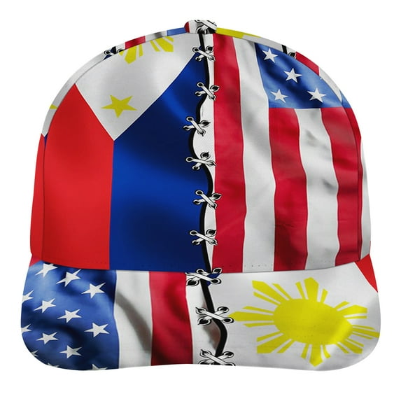 Filipino American flag baseball cap hat - Walmart.com