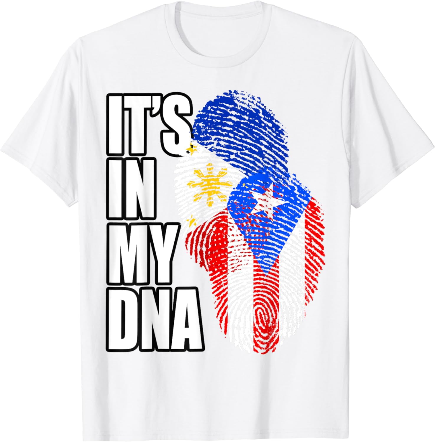 Filipino And Puerto Rican DNA Mix Flag Heritage Gift T-Shirt - Walmart.com
