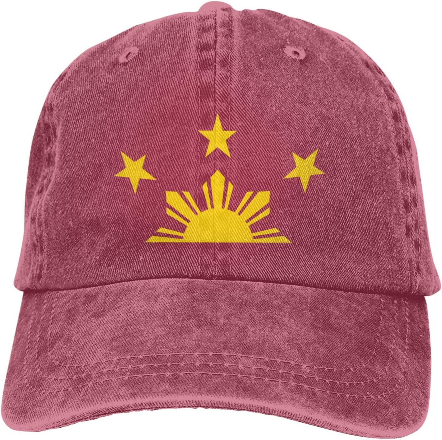 Filipino Flag Funny Hat Adjustable Denim Baseball Cap Black Dad Hat Men ...