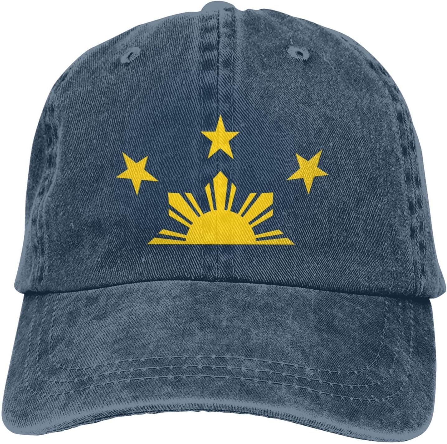 Filipino Flag Funny Hat Adjustable Denim Baseball Cap Black Dad Hat Men ...