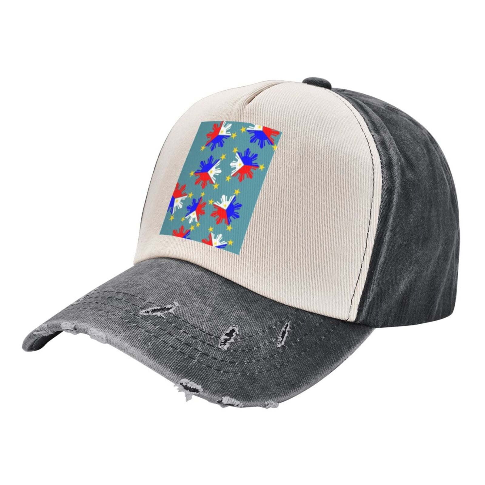 Filipino Flag Stars Sun Pattern Distressed Baseball Cap Dad Hats for ...