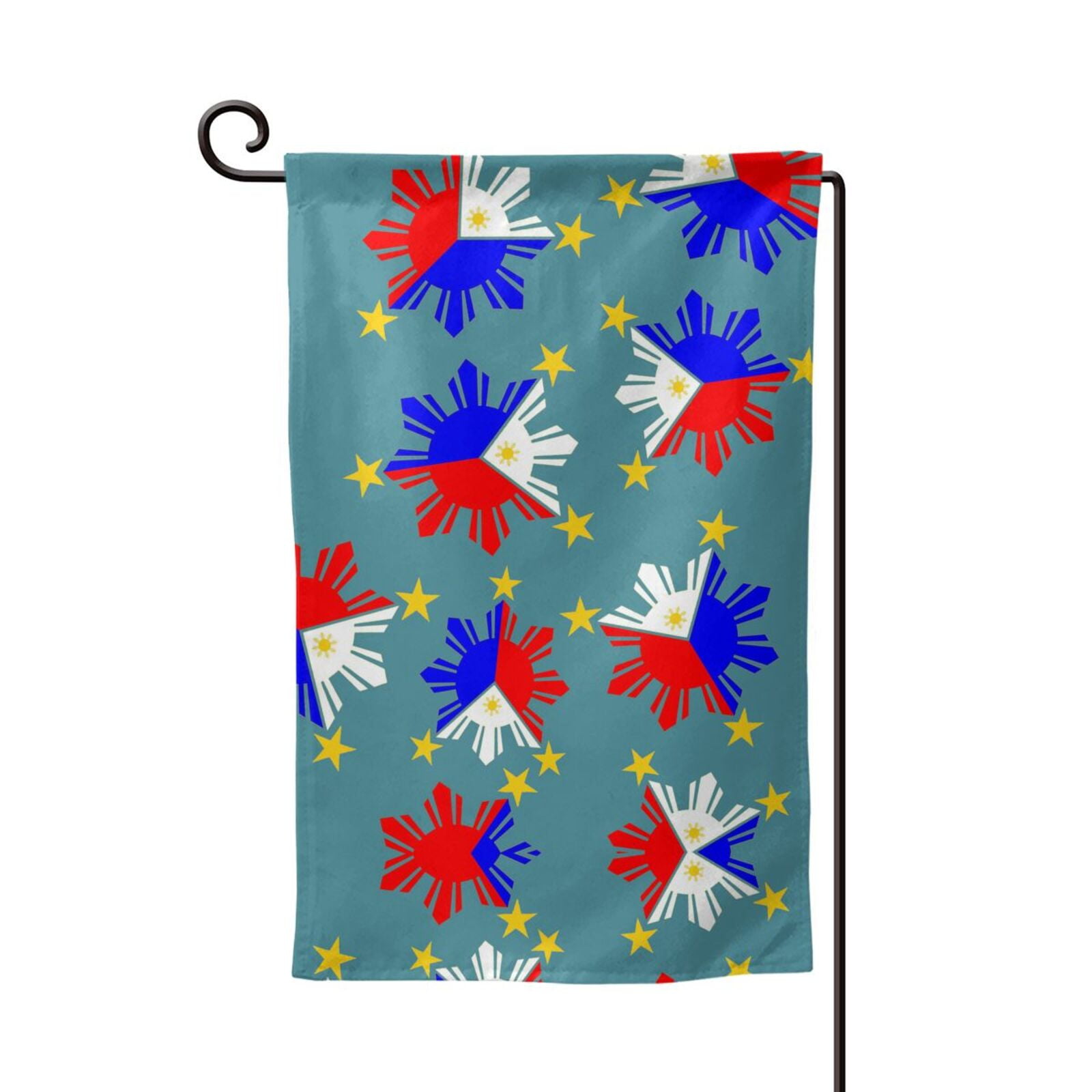 Filipino Flag Stars Sun Pattern Garden Flag Vertical Double Sided Yard ...