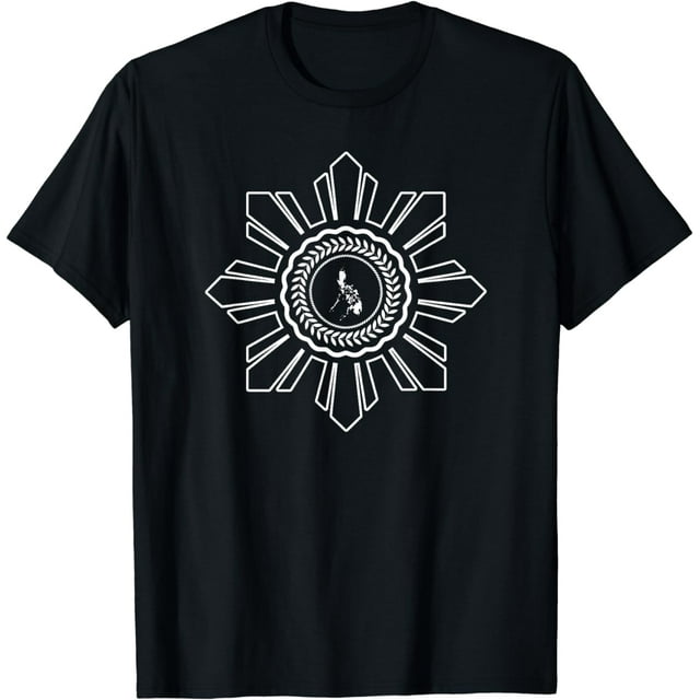 Filipino Heritage Tribal Philippine Sun Map of Philippines T-Shirt ...