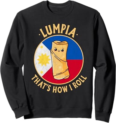 Filipino Lumpia Cute Kawaii Philippines Food Filipino Pride Sweatshirt ...