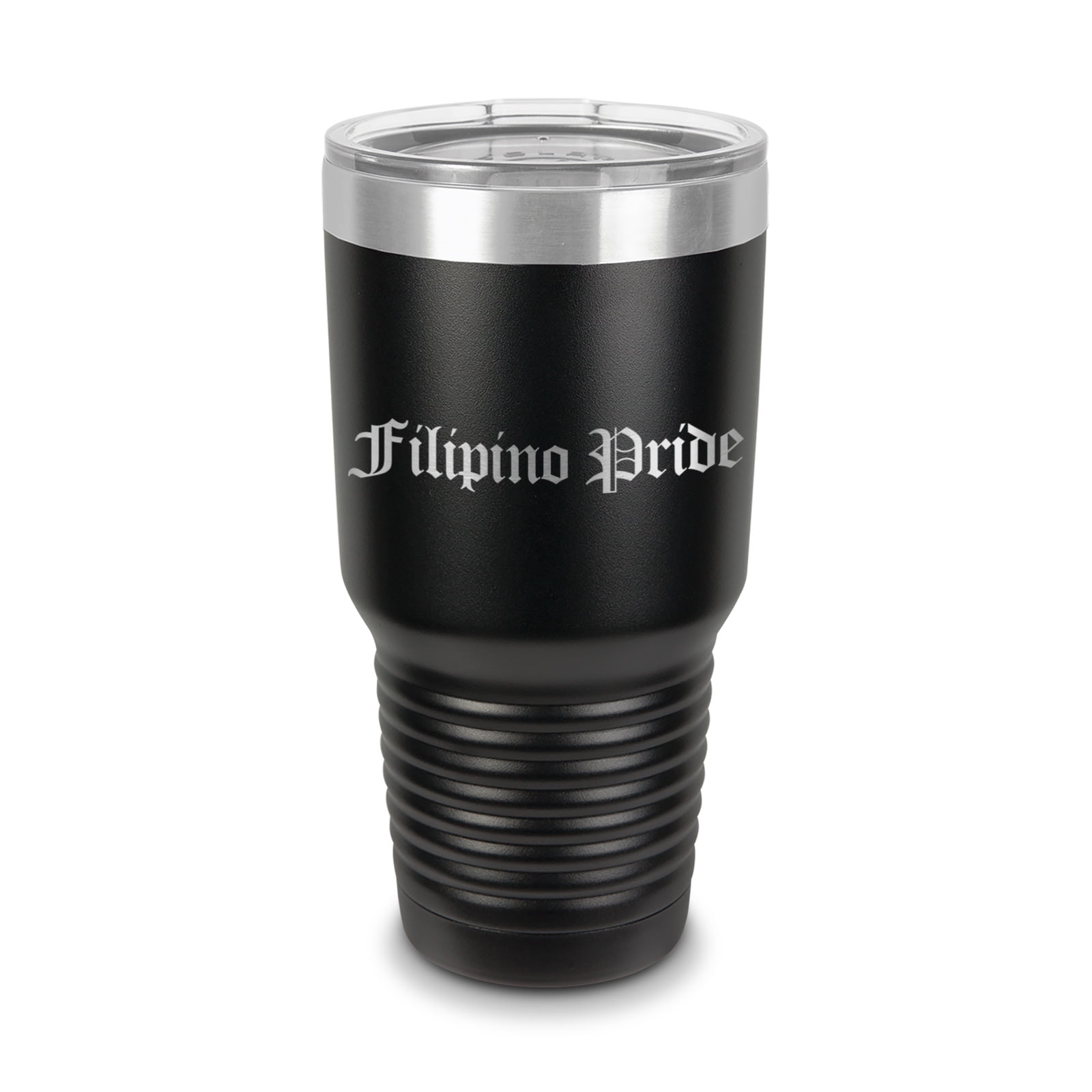 Filipino Pride Tumbler 30 oz - Laser Engraved w/ Clear Lid - Stainless ...