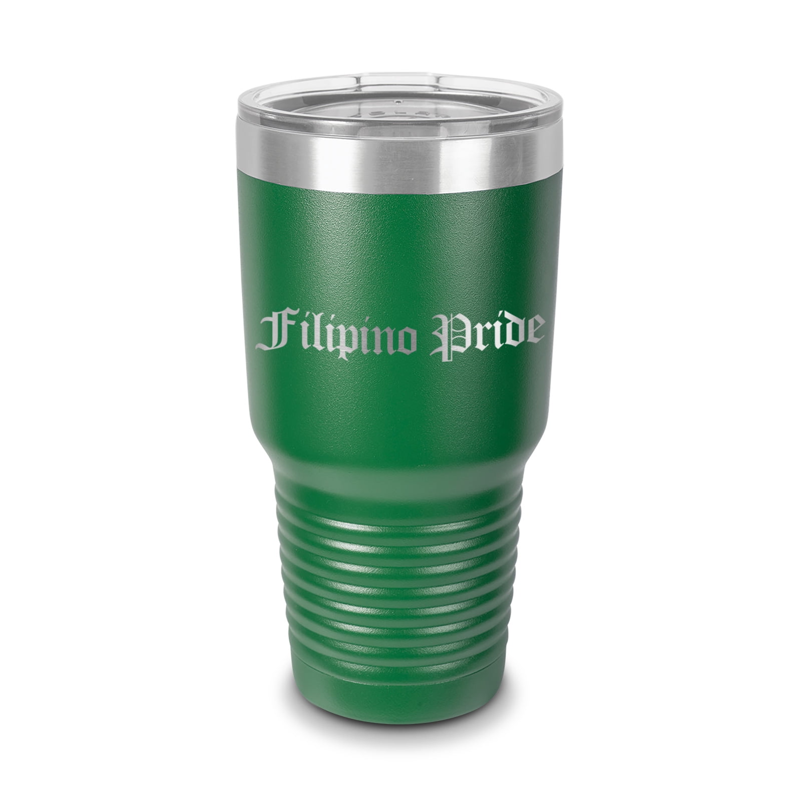 Filipino Pride Tumbler 30 oz - Laser Engraved w/ Clear Lid - Stainless ...