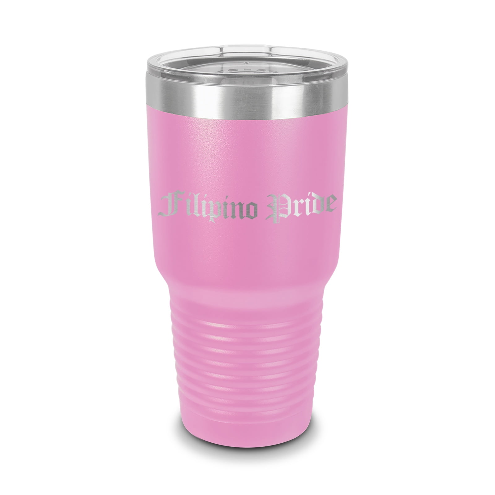 Filipino Pride Tumbler 30 oz - Laser Engraved w/ Clear Lid - Stainless ...
