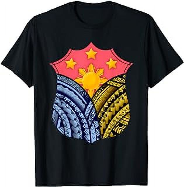 Filipino Tribal Design Pattern Tattoo Pinoy Philippine Flag T-Shirt ...