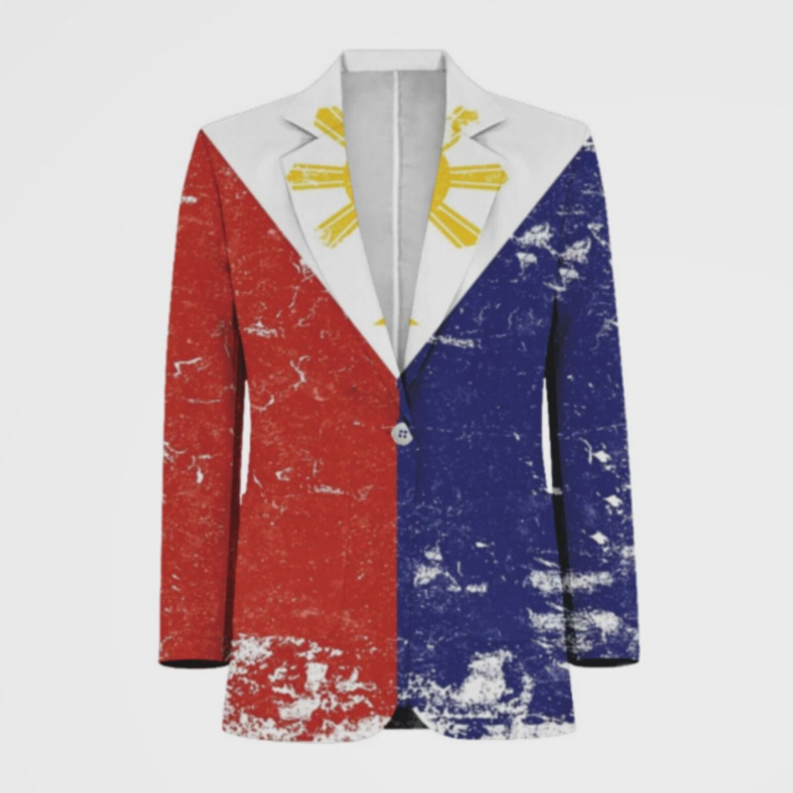 Filipino Vintage Distressed Philippines Flag-01 Men Blazers Slim ...
