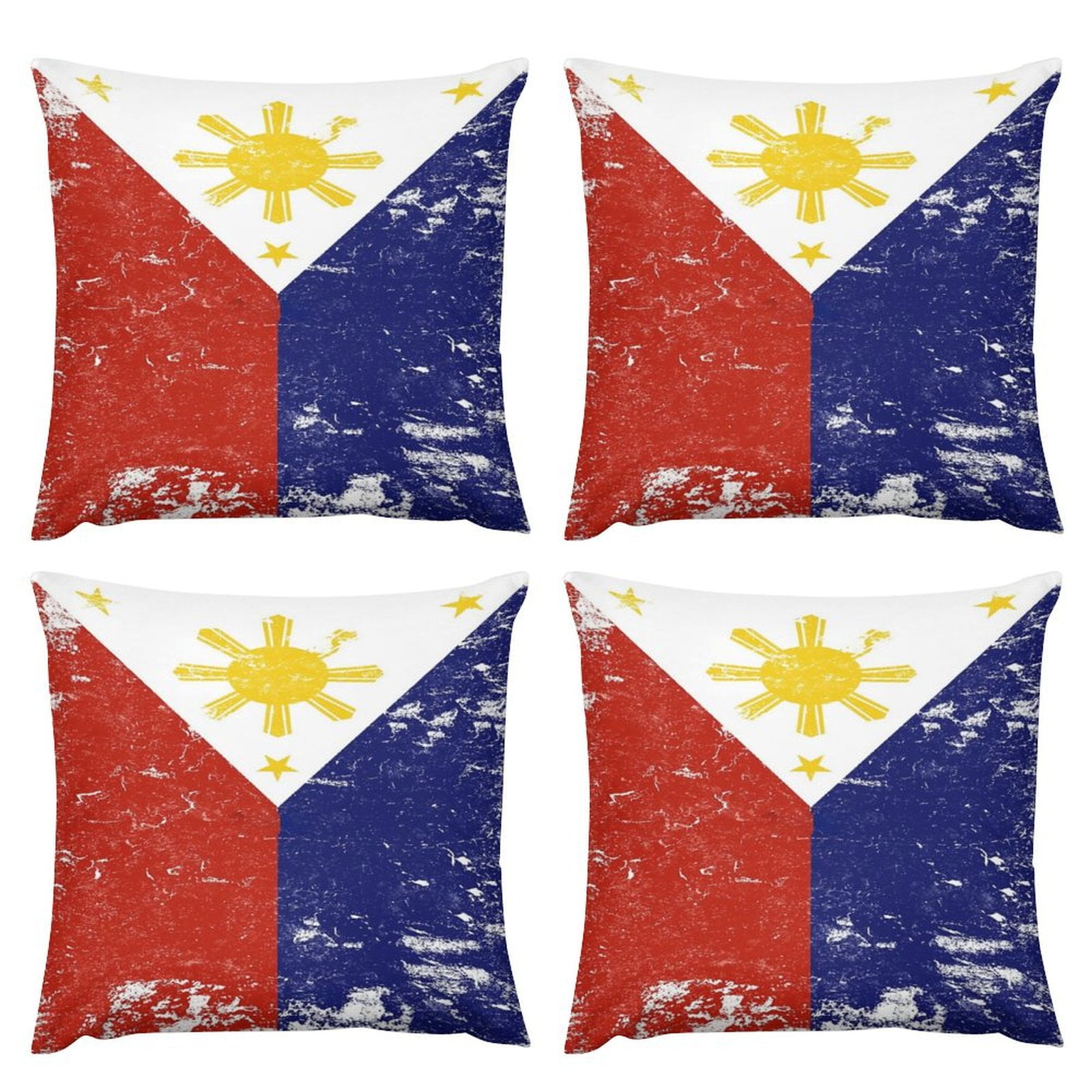 Filipino Vintage Distressed Philippines Flag 4 Pcs Cushion Covers Sofa ...