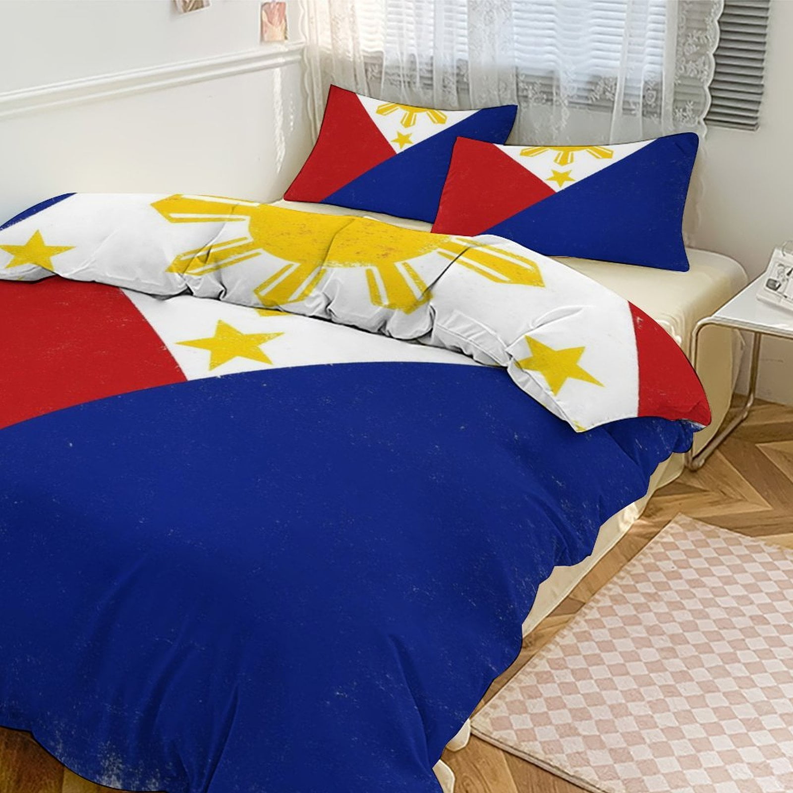 Filipino Vintage Distressed Philippines Flag 90"x90" 3 Pcs Soft Bedding ...
