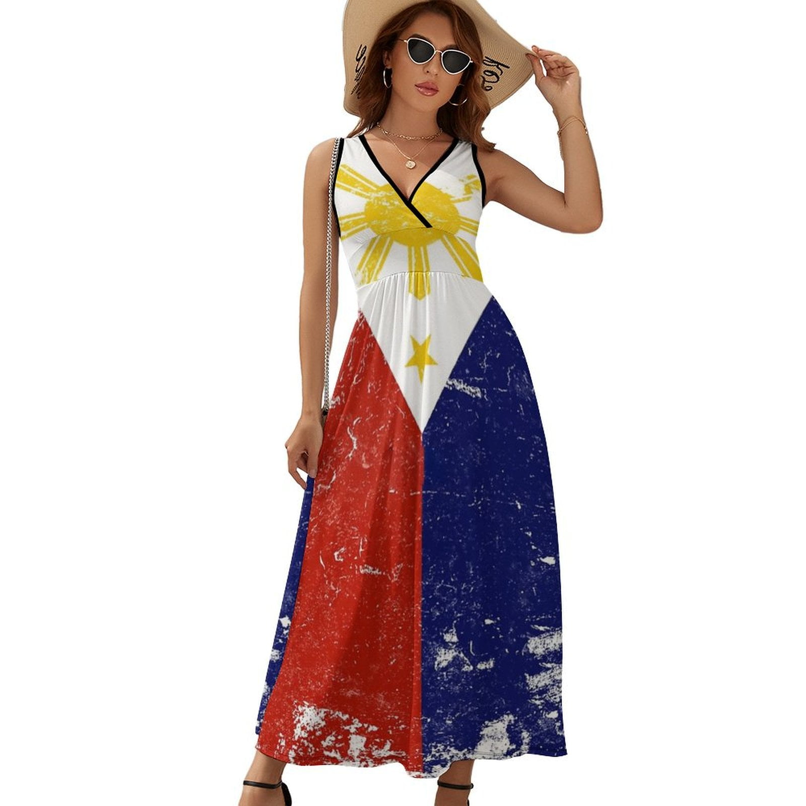 Filipino Vintage Distressed Philippines Flag Dress Fashion Boho Beach ...