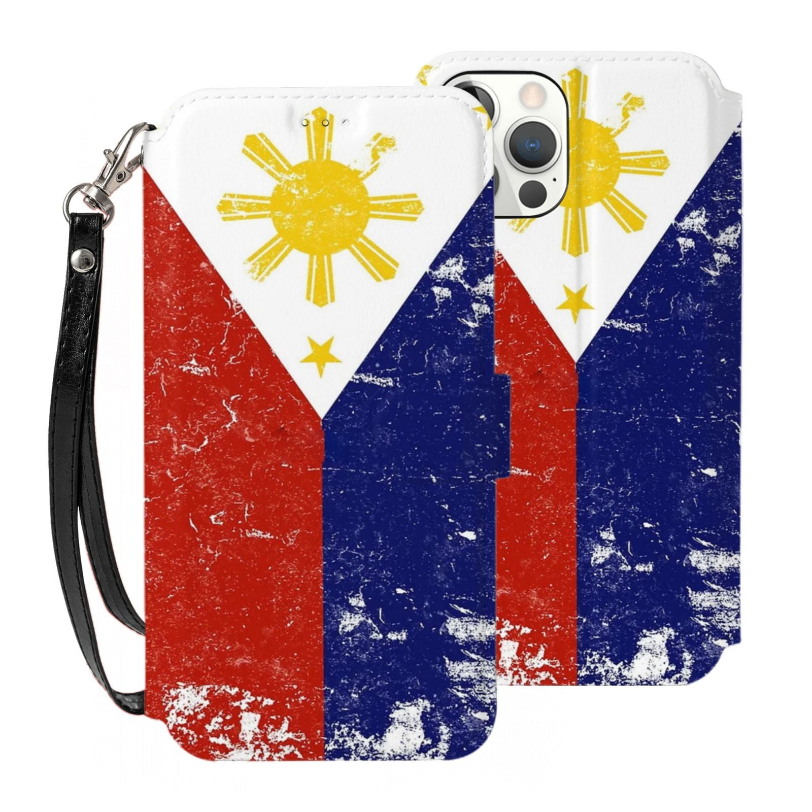 Filipino Vintage Distressed Philippines Flag Leather Wallet Phone Case ...