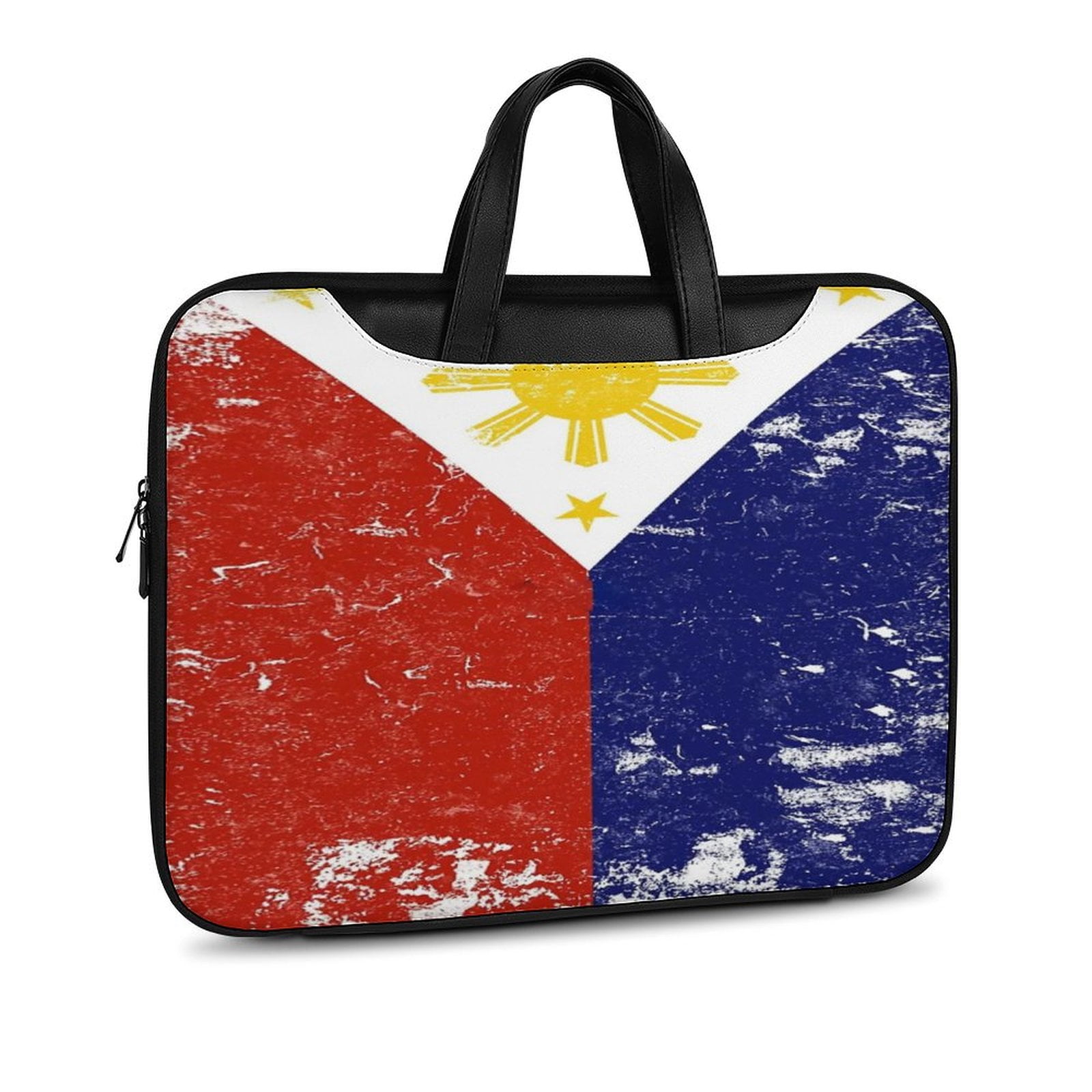 Filipino Vintage Distressed Philippines Flag PU Leather Laptop Bag ...