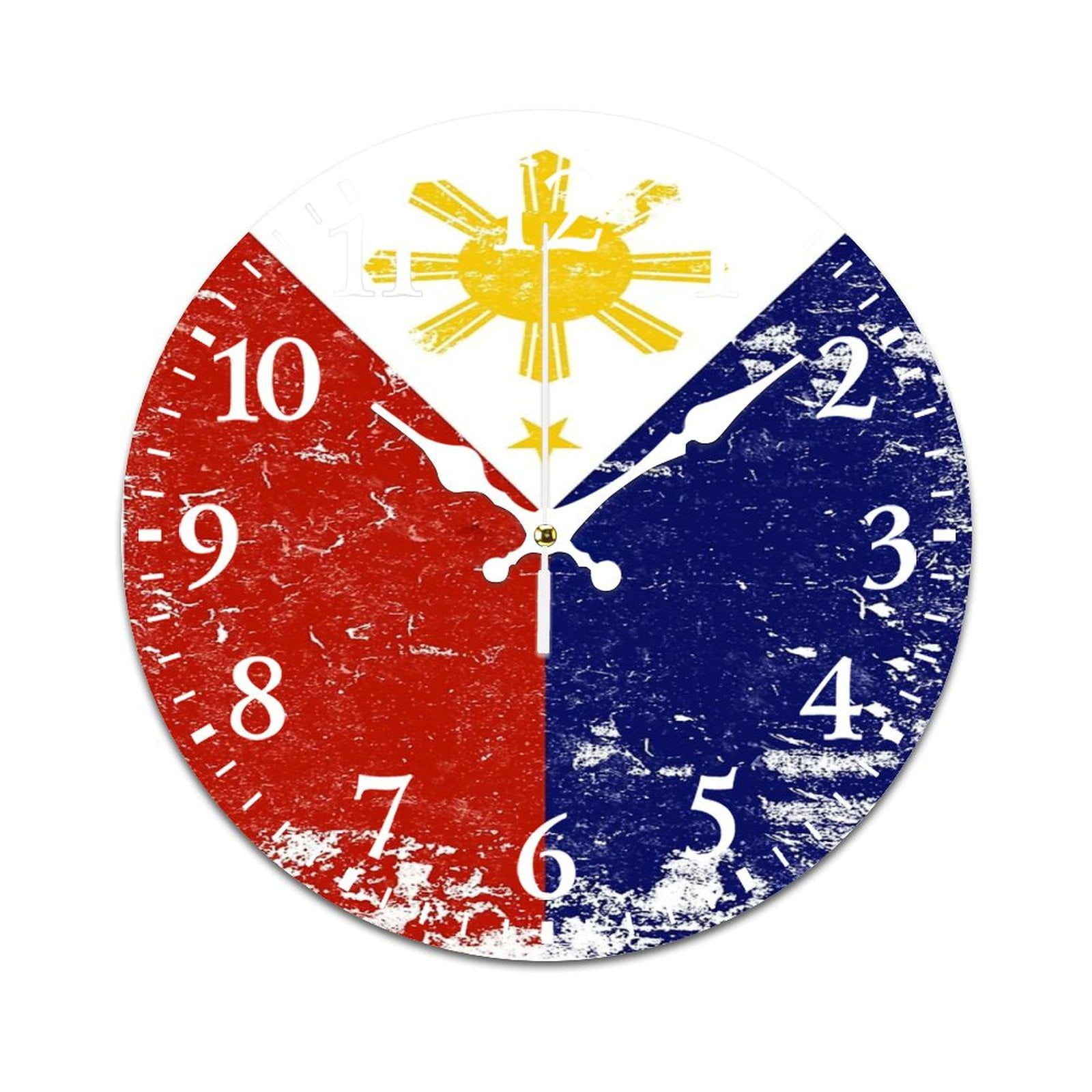 Filipino Vintage Distressed Philippines Flag Wall Clock Modern Design ...