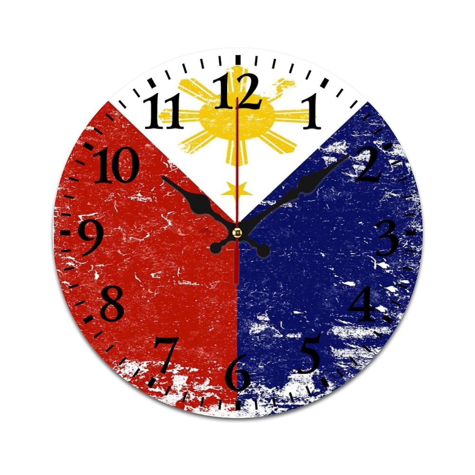 Filipino Vintage Distressed Philippines Flag Wall Clock Modern Design ...