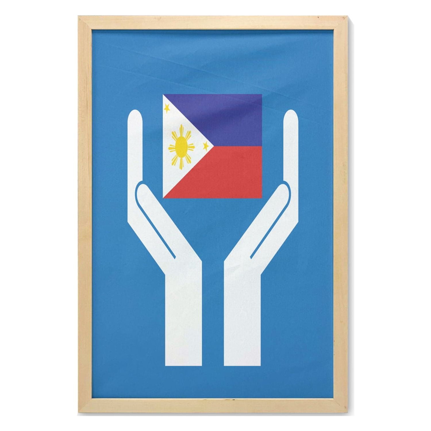 Filipino Wall Art with Frame, 2 Hands Holding Showing Philippines ...