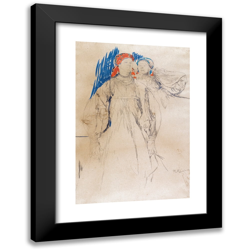 Filipp Malyavin 11x14 Black Modern Framed Museum Art Print Titled - Two ...