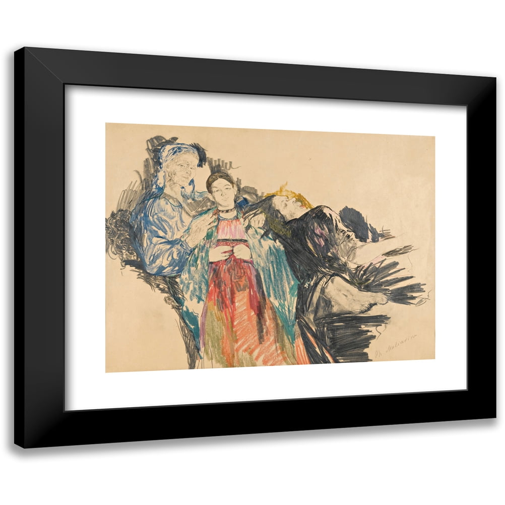 Filipp Malyavin 24x19 Black Modern Framed Museum Art Print Titled ...
