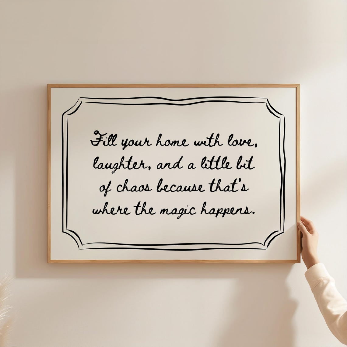 Fill Your Home With Love Print, Living Room Wall Art, Cute Home Quote ...