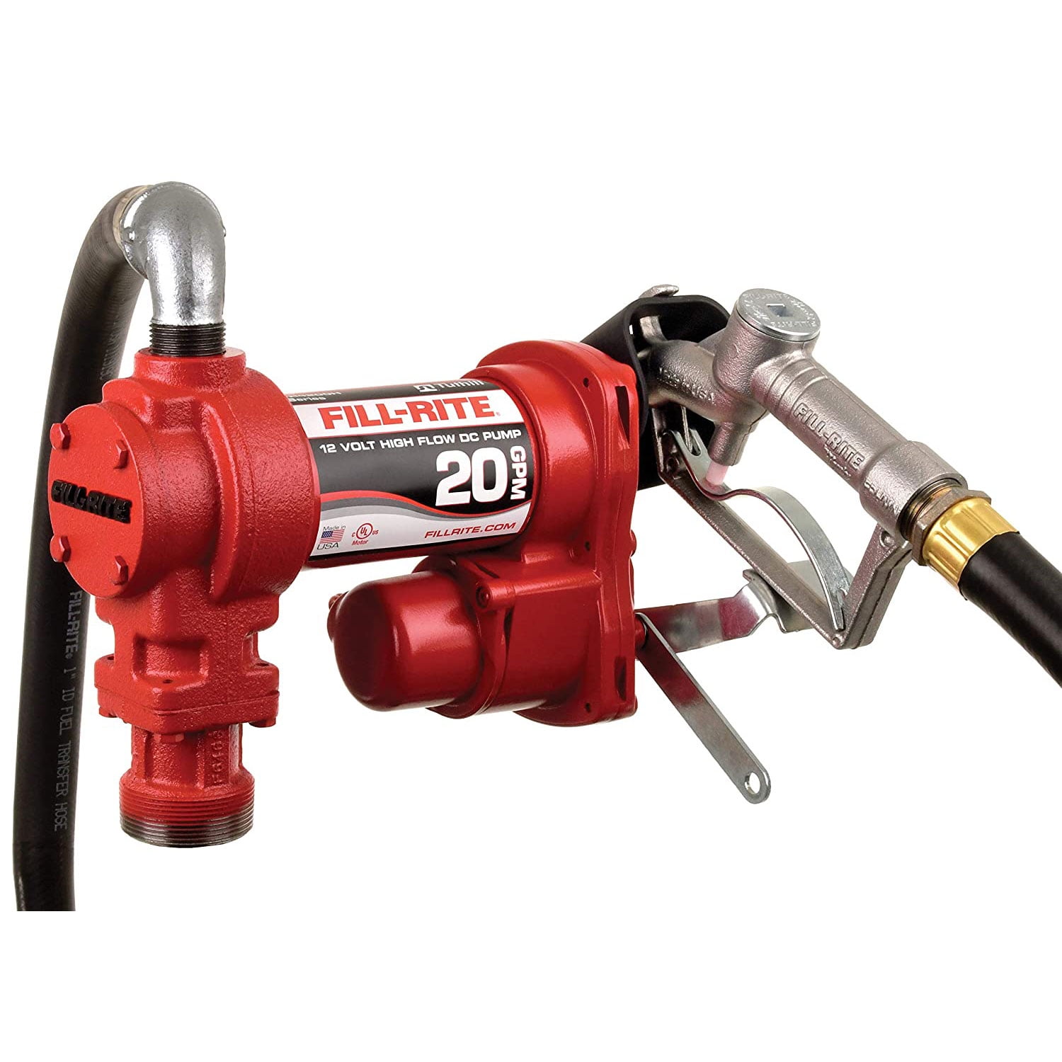 Fill-Rite FR4210H 12 Volt DC High Flow Fuel Transfer Pump with Hose and ...