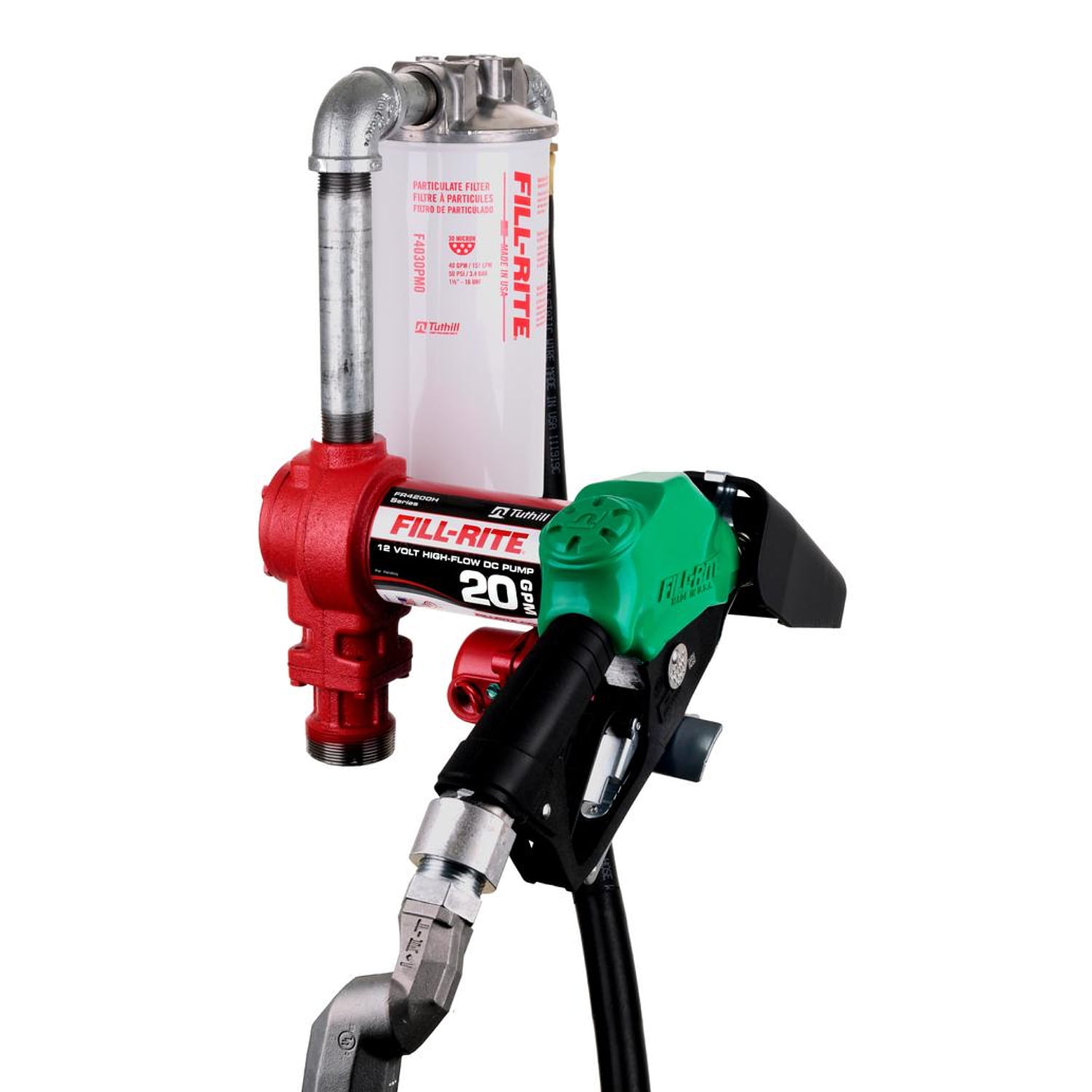 Fill-Rite FR4220HDSFQ Self-Priming Cast Iron 12V 20-GPM Fuel Transfer ...