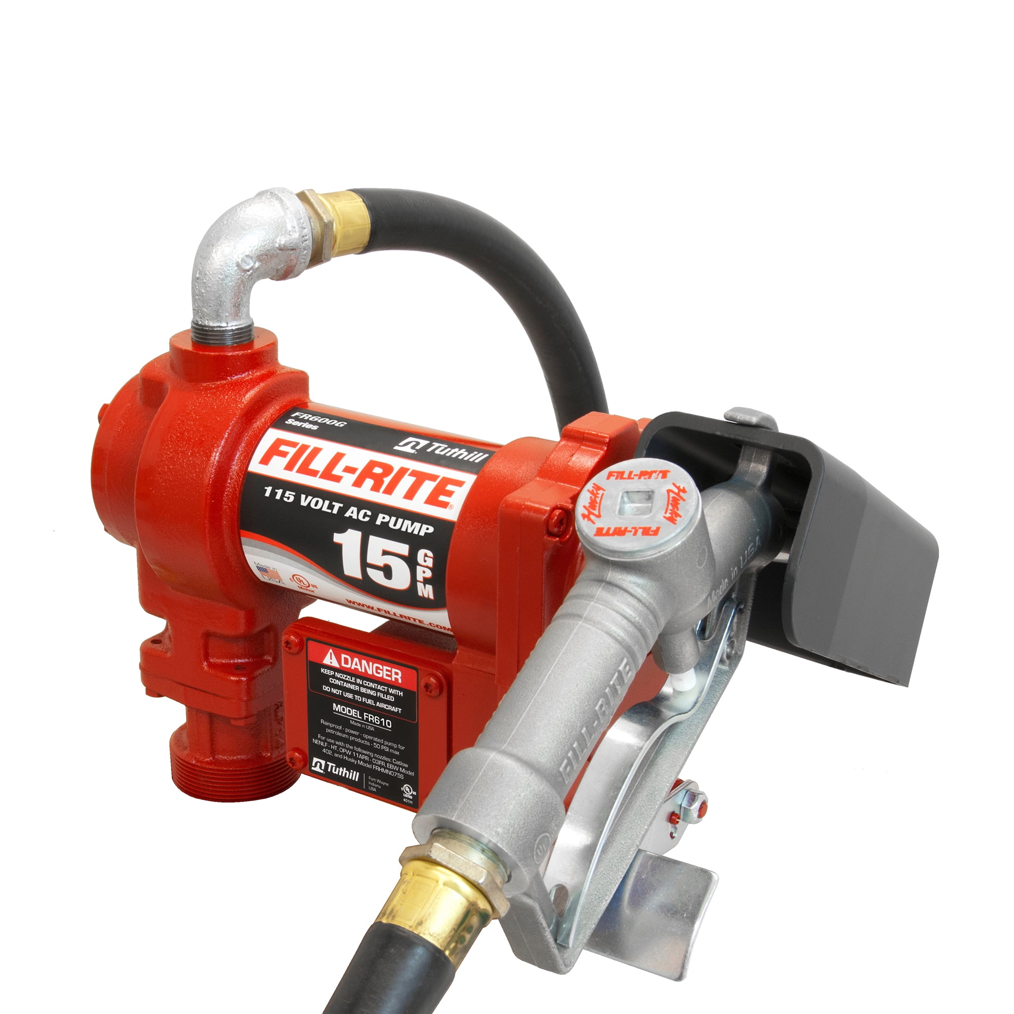 Fill-Rite FR610H Multi-Use Liquid Gasoline Electric Gas Operated Fuel ...