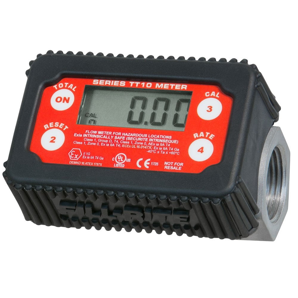 Fill-Rite TT10ANC 1 Inch In-Line Digital Display Turbine Chemical ...
