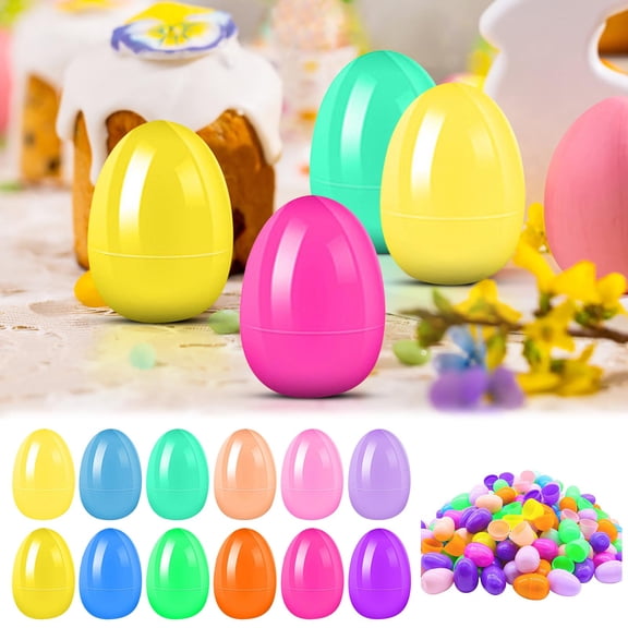 JOYFY 6 Pack Giant Pastel Easter Eggs, 6 Inch Plastic Eggs, Fillable ...