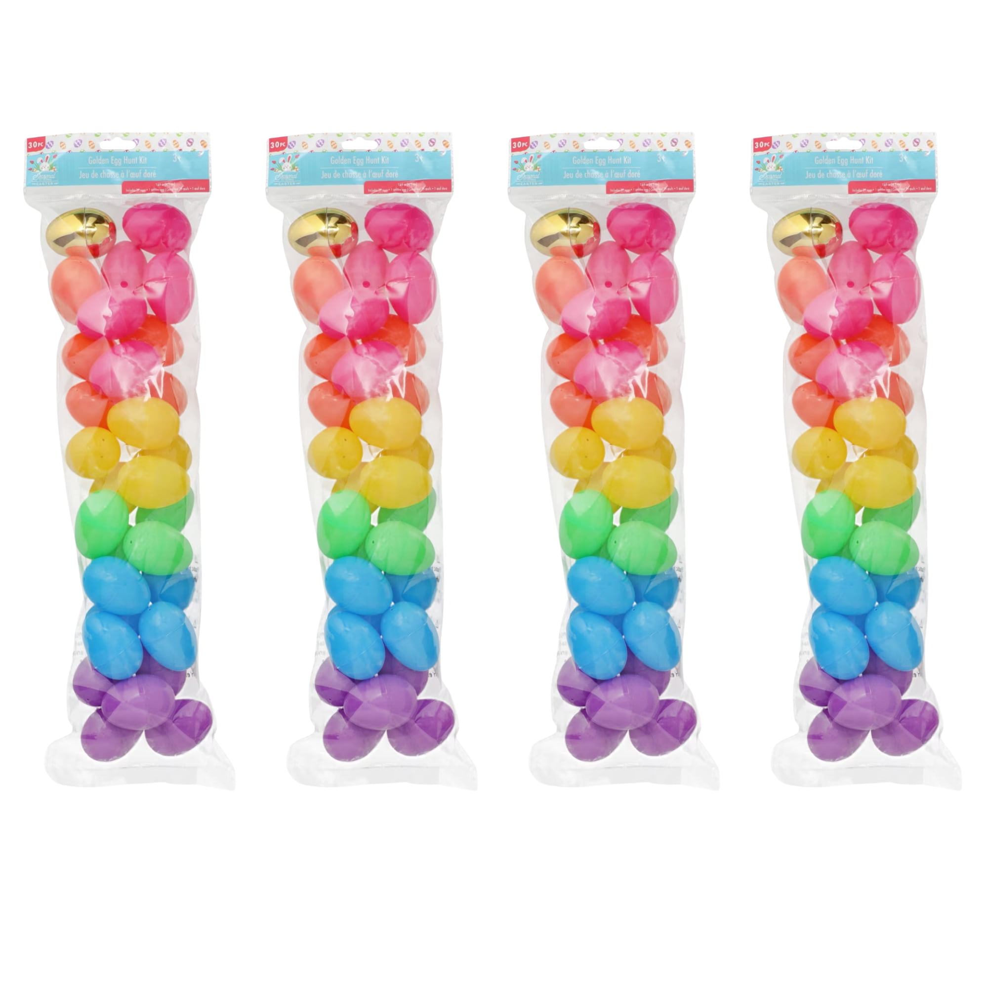 Fillable Easter Eggs with Golden Egg 120 Ct, Plastic Eggs for Egg Hunt ...